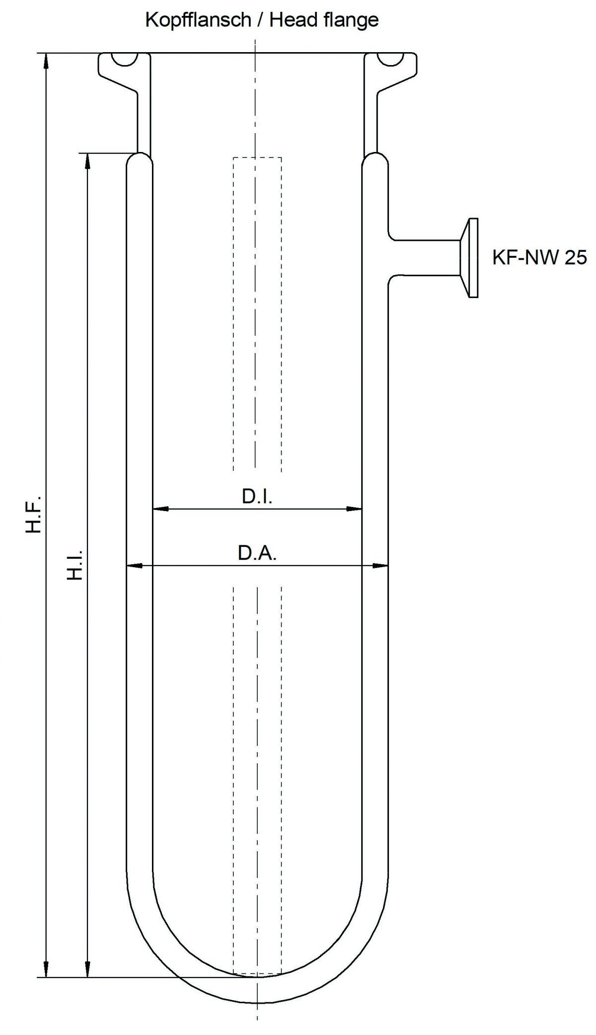 Cryostat LHe with head flange – KGW – Isotherm