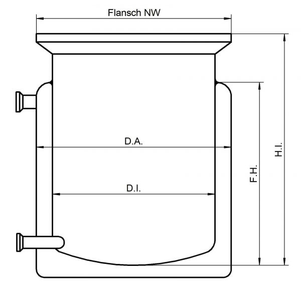 Reaction vessel with flat bottom and heating jacket connection – KGW ...